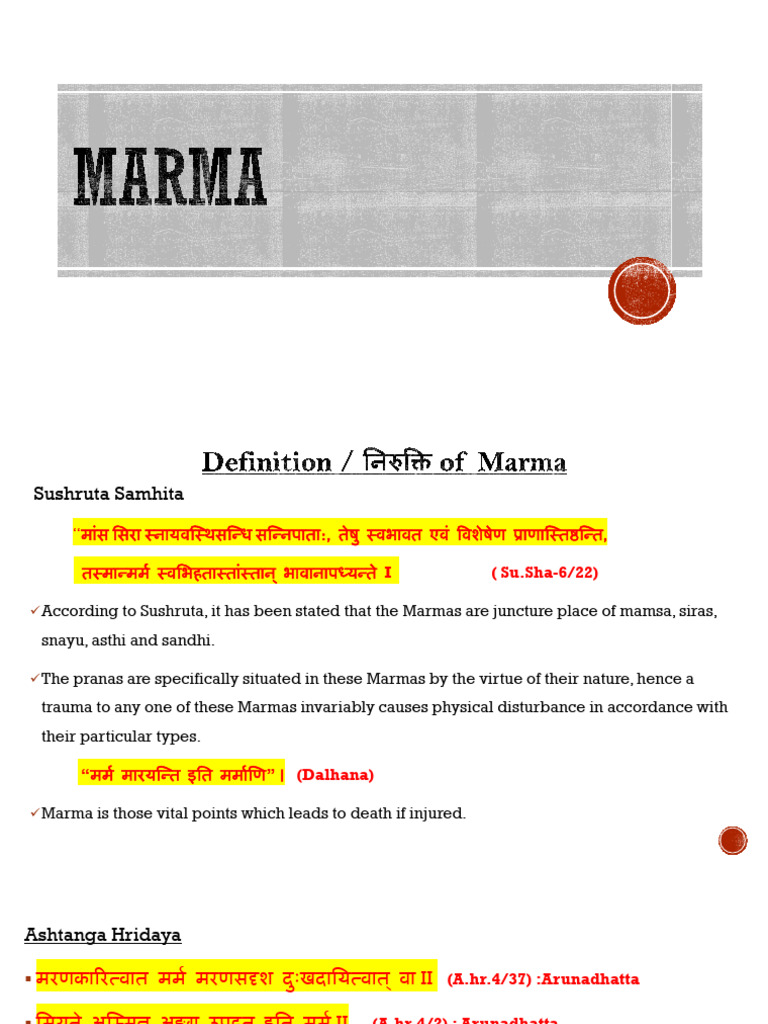 Marma Classification and Vital Points | PDF | Arm | Thorax