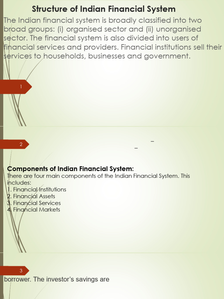 Structure of Indian Financial System | PDF | American Depositary ...