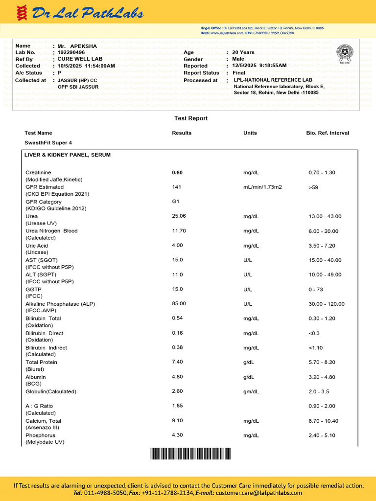Report F2025-05-12T09:23:00 | PDF | Medical Specialties | Endocrine System