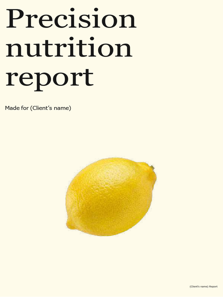 Personalized Nutrition Report 2024 | PDF | Vitamin B12 | Vitamin A
