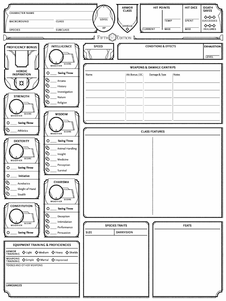 Character Sheet | PDF