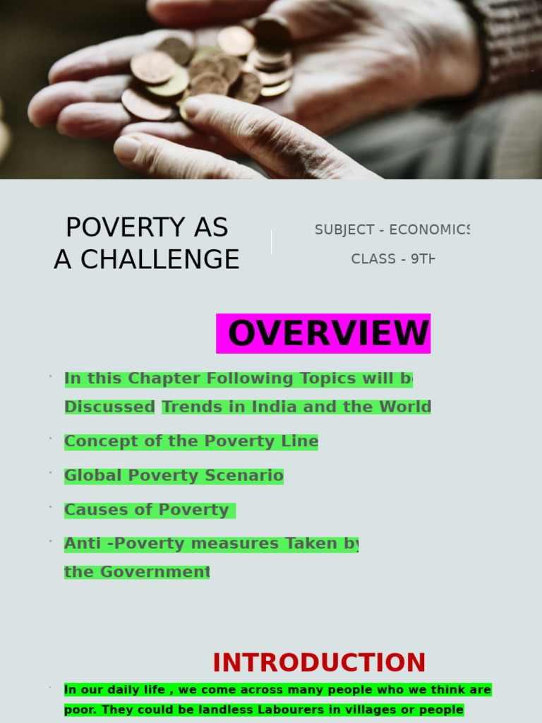Poverty as a Challenge in Class 9 | PDF | Poverty | Poverty & Homelessness