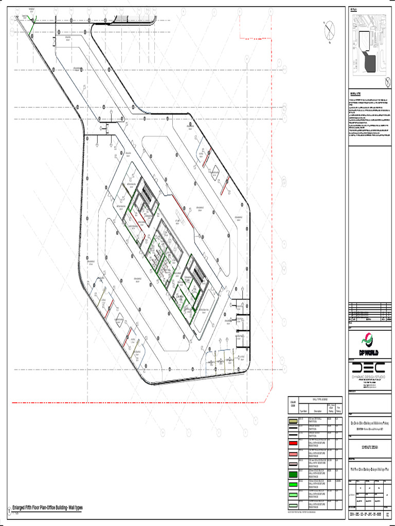 DDW DEC SD of ARC 05 8005 Fifth Floor Office Building Enlarged Wall ...