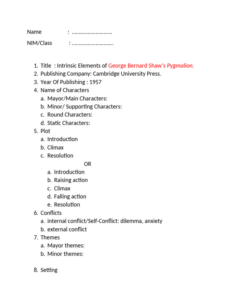Template Report of Drama Analysis | PDF