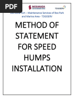 Speed Hump Construction Method Statement | PDF | Paint | Safety