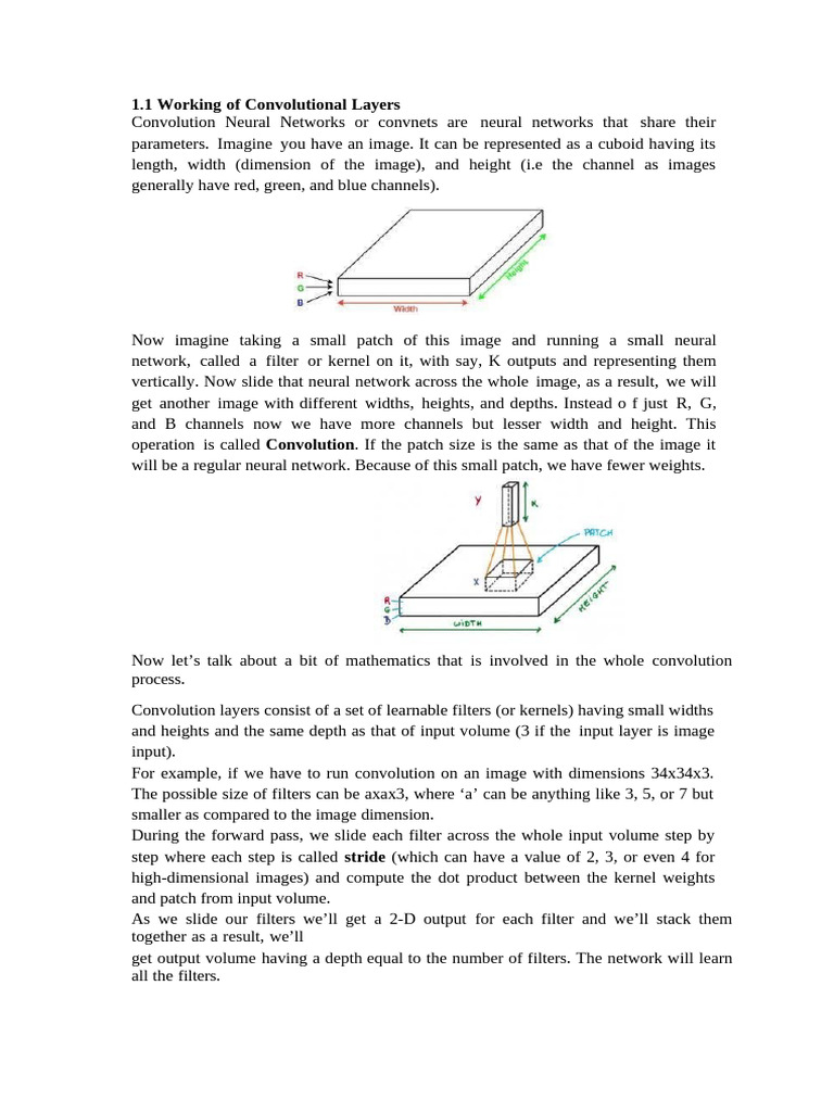 Working of Convolutional Layers | PDF