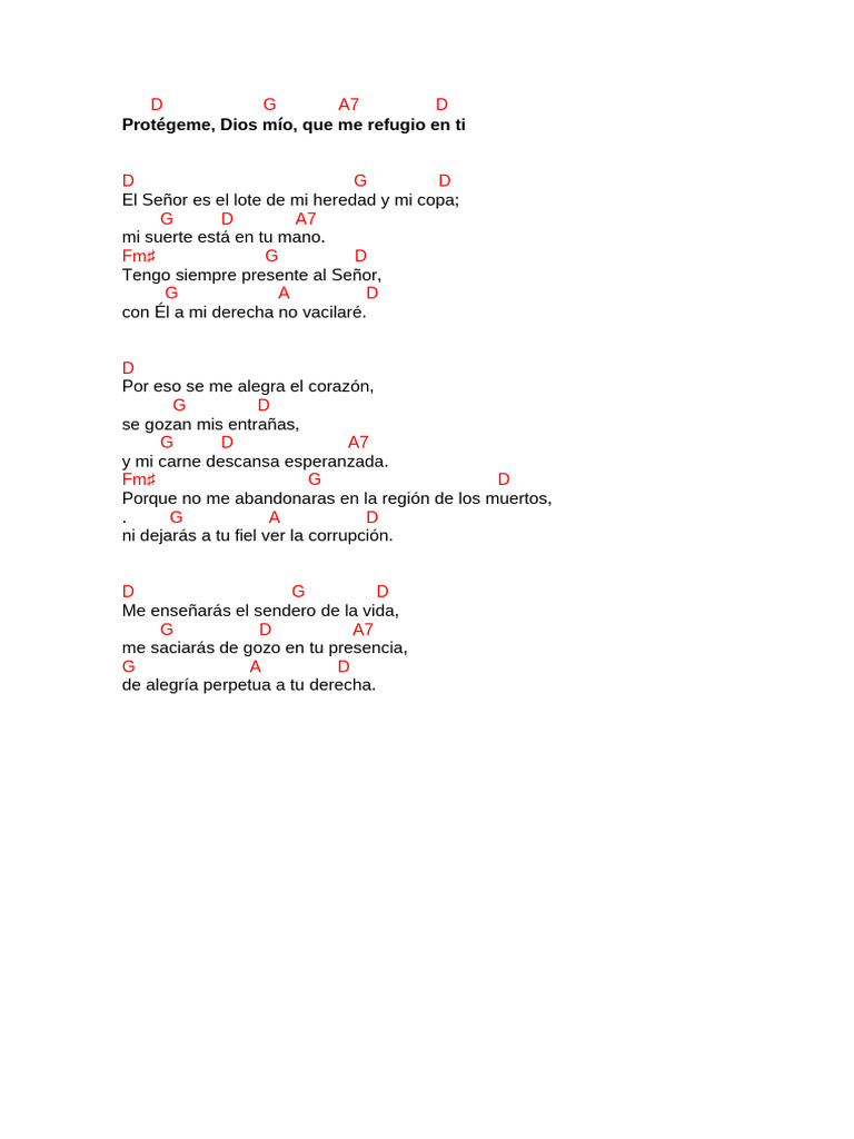 Protégeme, Dios Mío, Que Me Refugio en Ti | PDF