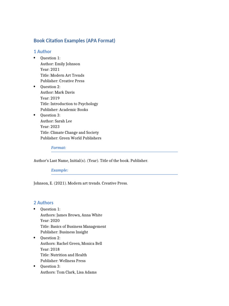 APA Book Citation Examples | PDF | Ellipsis | American Television Episodes