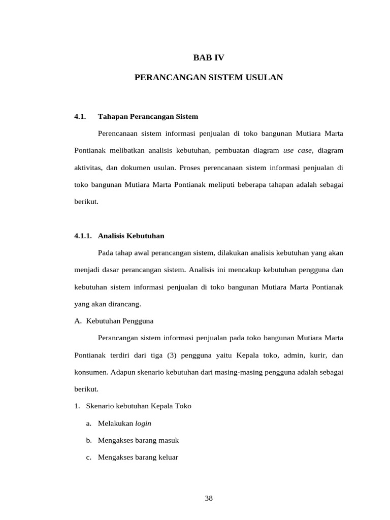 File - 12 Bab IV Perancangan Sistem Usulan | PDF