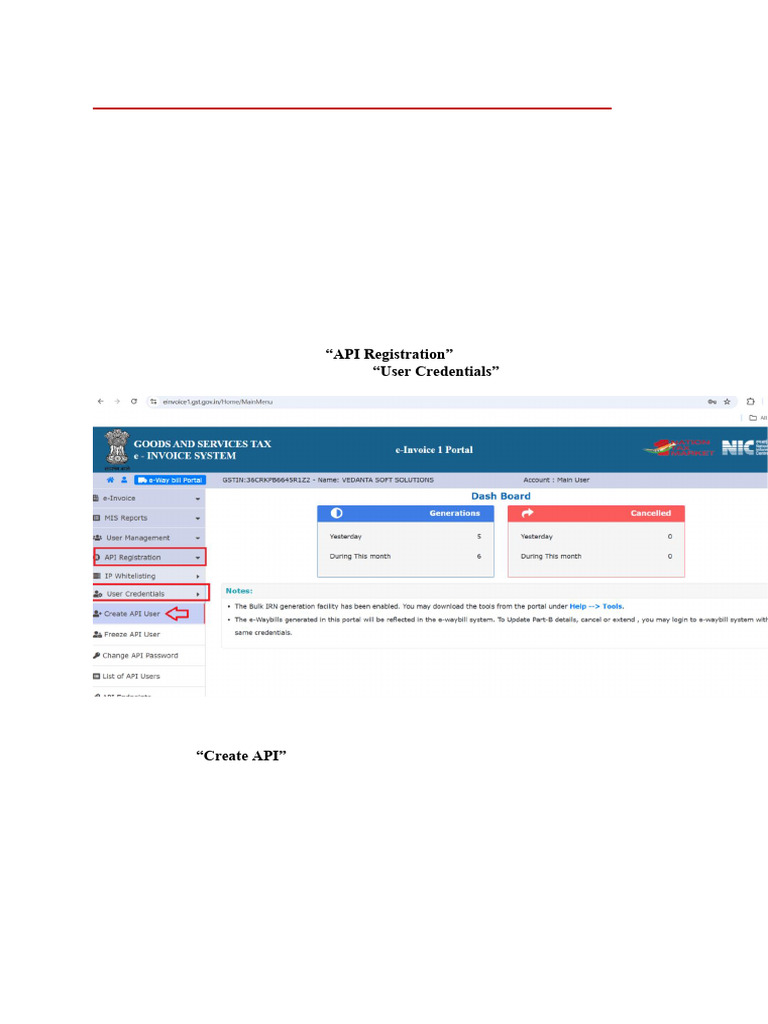 S5.14 E-Invoice - API User Creation for Your Accounting Software | PDF | User (Computing) | Login