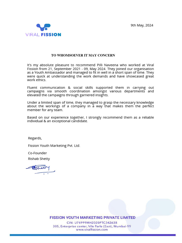 Viral Fission LOR | PDF