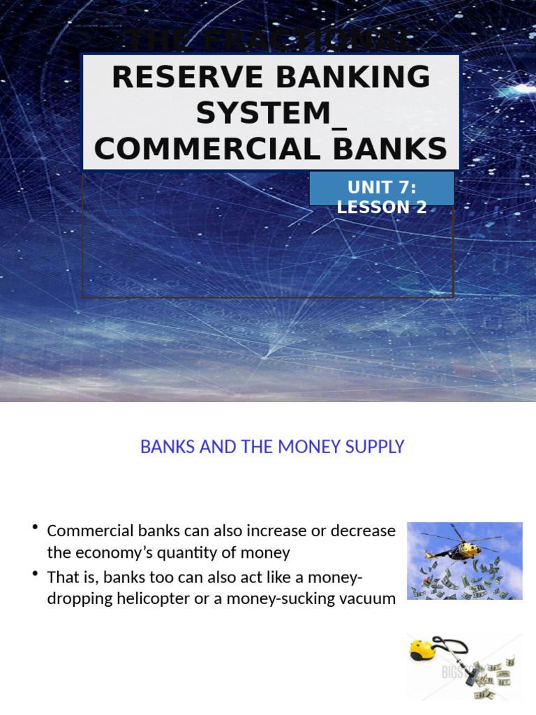 Lesson 2 The Fractional Reserve Banking System Commercial Banks | PDF ...