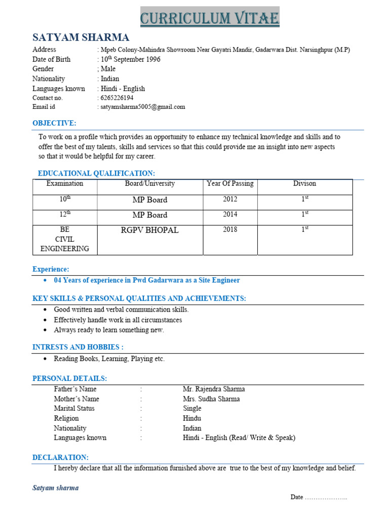 Satyam Resume | PDF