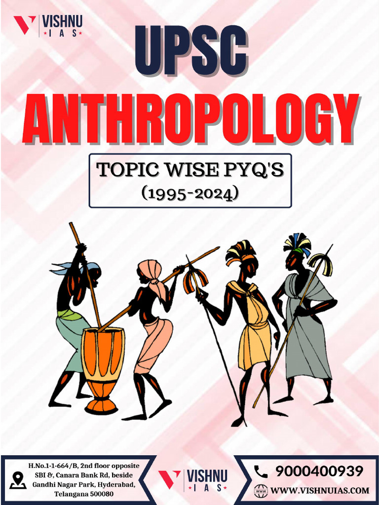Anthropology Unit Wise & Topic Wise 1995 To 2024 Pyqs | PDF | Kinship | Homo