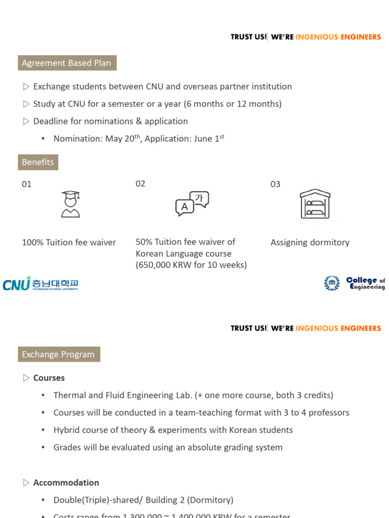 CNU-HUST Exchange Program | PDF | Travel Visa