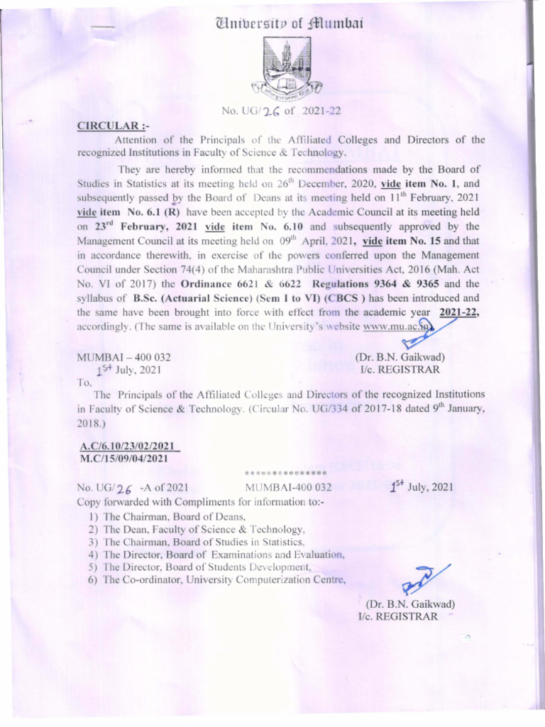 6.10 B.SC Acturial Science | PDF | Probability Distribution | Interest