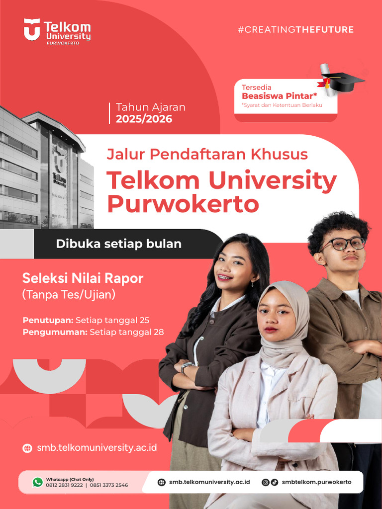 Brosur Jalur Telkom University Purwokerto 2025 | PDF