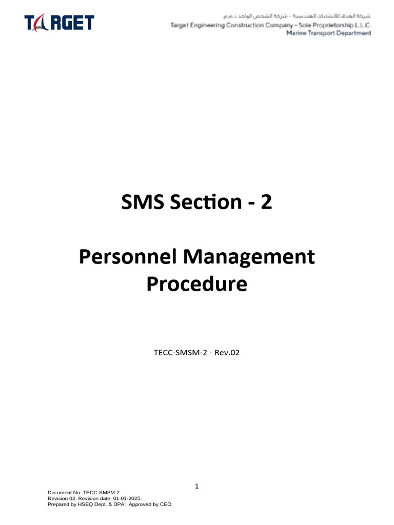 Shore-Based Staff Management Procedures | PDF