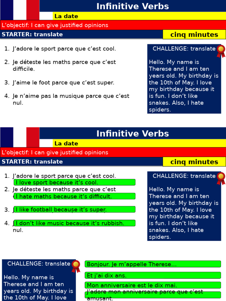 AKE Justified Opinions - Infinitives | PDF