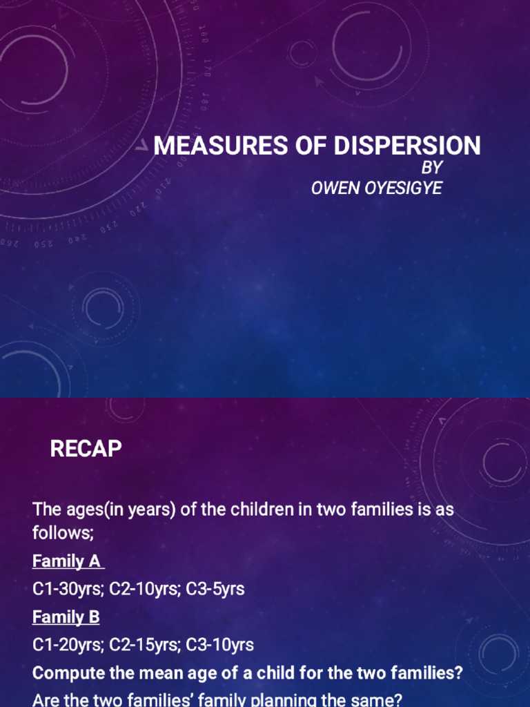04 Lect 4 - Measures of Dispersion - Phoenix | PDF