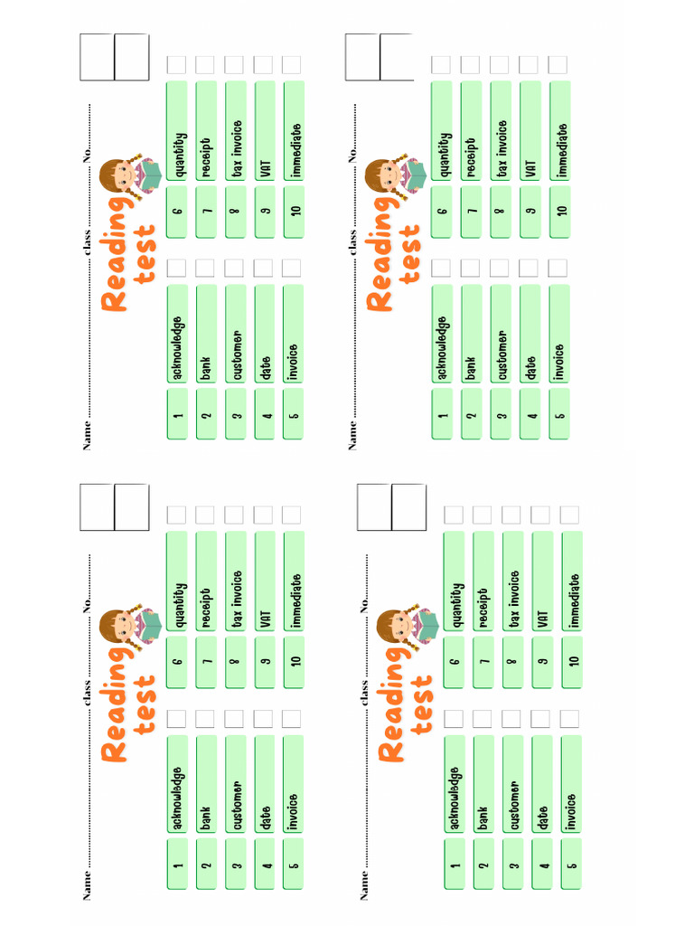 Reading Test | PDF