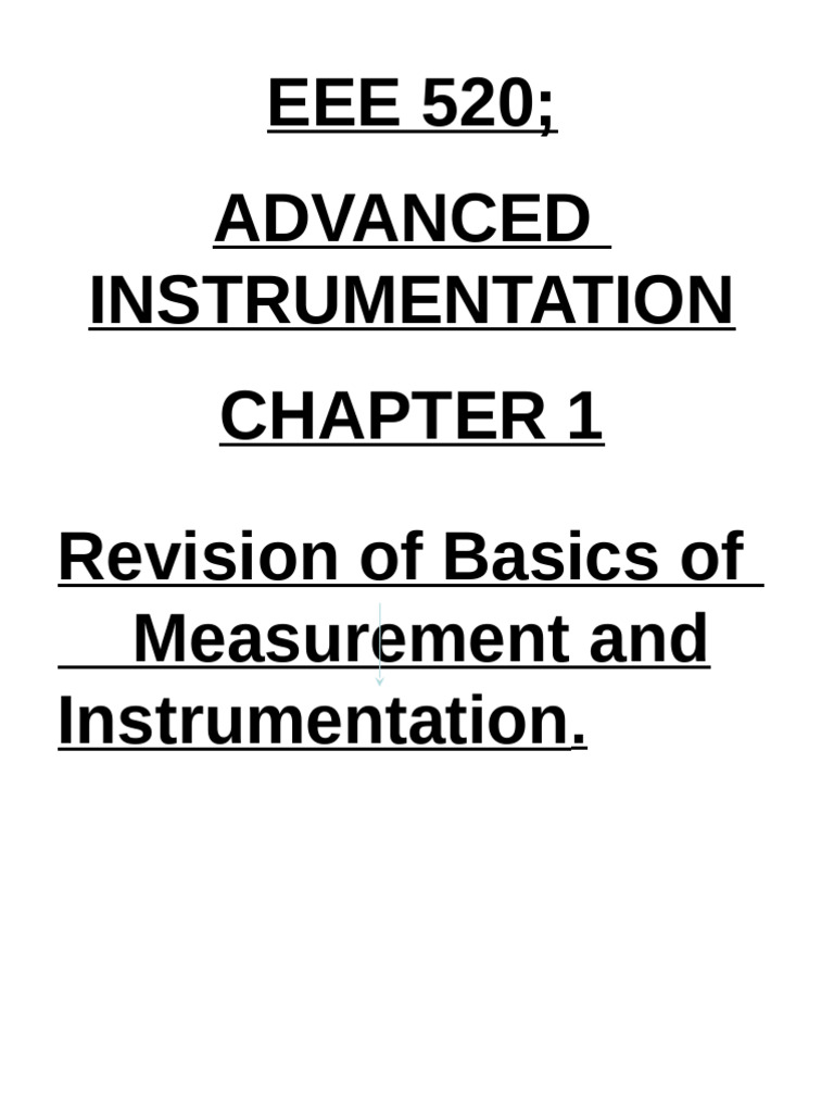Revsion Note Eee 520 CH 1 | PDF | Observational Error | Error