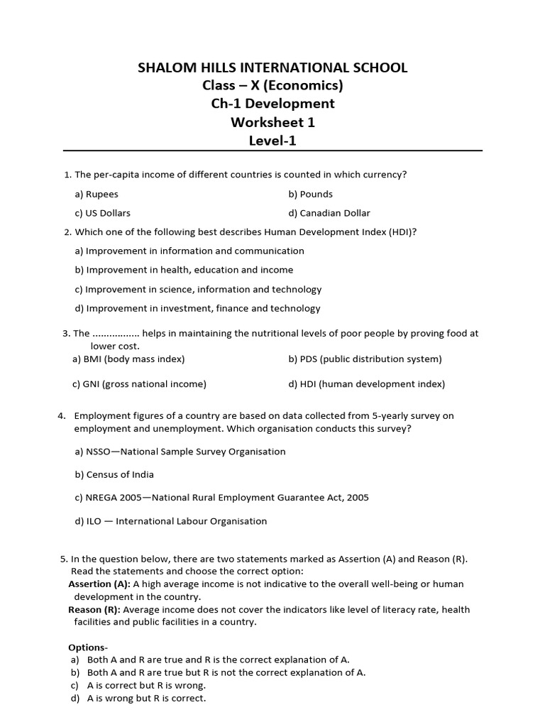 Development Concepts and Indicators | PDF | Human Development Index ...