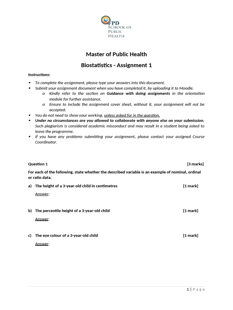 Biostatistics Assignment | PDF | P Value | Statistical Significance
