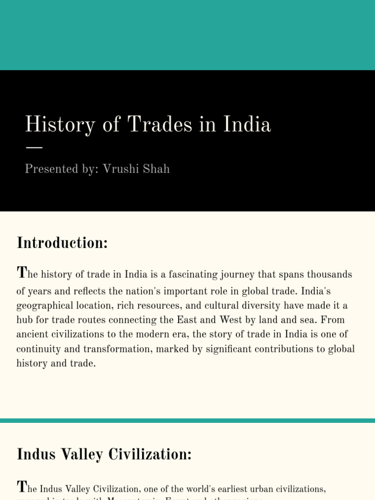 History of Trade in India | PDF | Trade | Economies