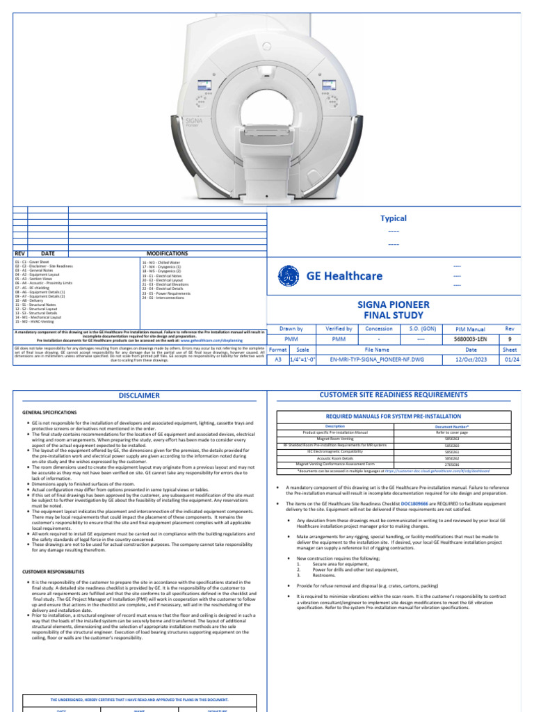 e6 - Interconnections Mri Ge Signa Pioneer | PDF