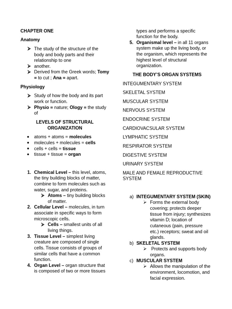 Introduction To Anatomy - KC | PDF | Human Body | Blood