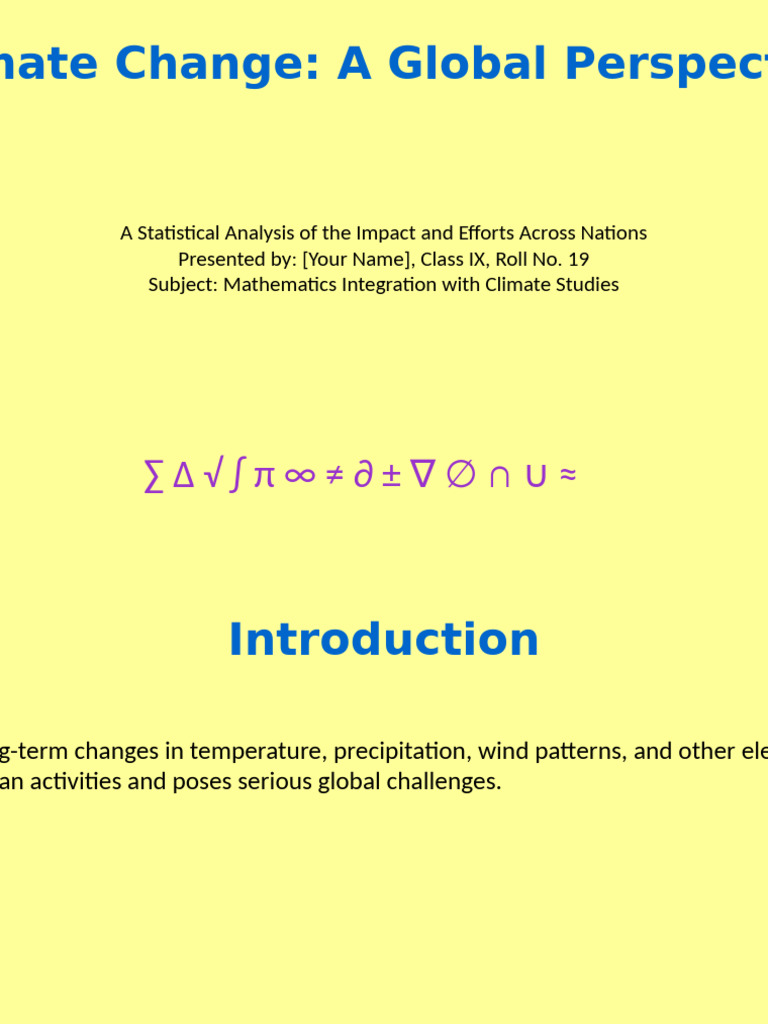 Final Styled Climate Change Presentation | PDF | Climate Change | Climate