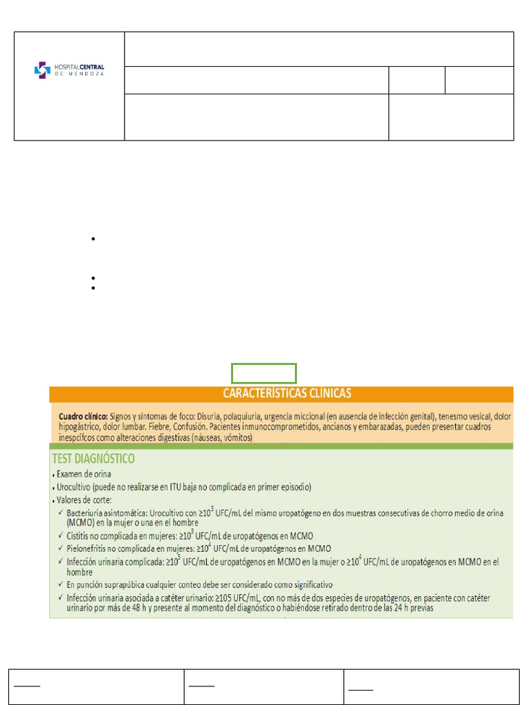 Prot. Diagnóstico Trat. de Itu | PDF | Infección del tracto urinario ...