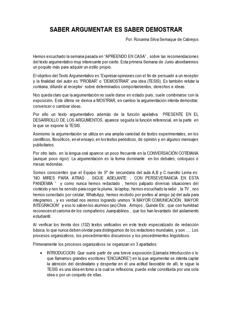Saber Argumentar para Persuadir | PDF | Verdad | Argumento