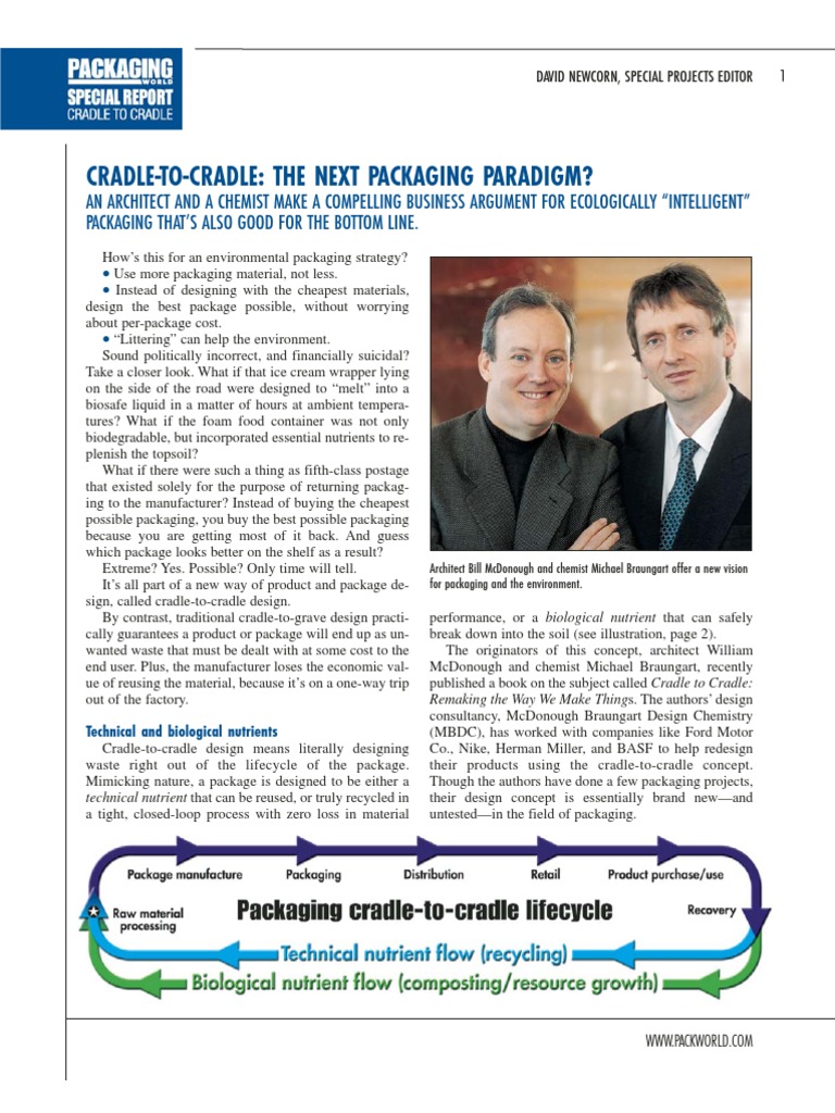 Cradle To Cradle | PDF | Sustainability | Recycling