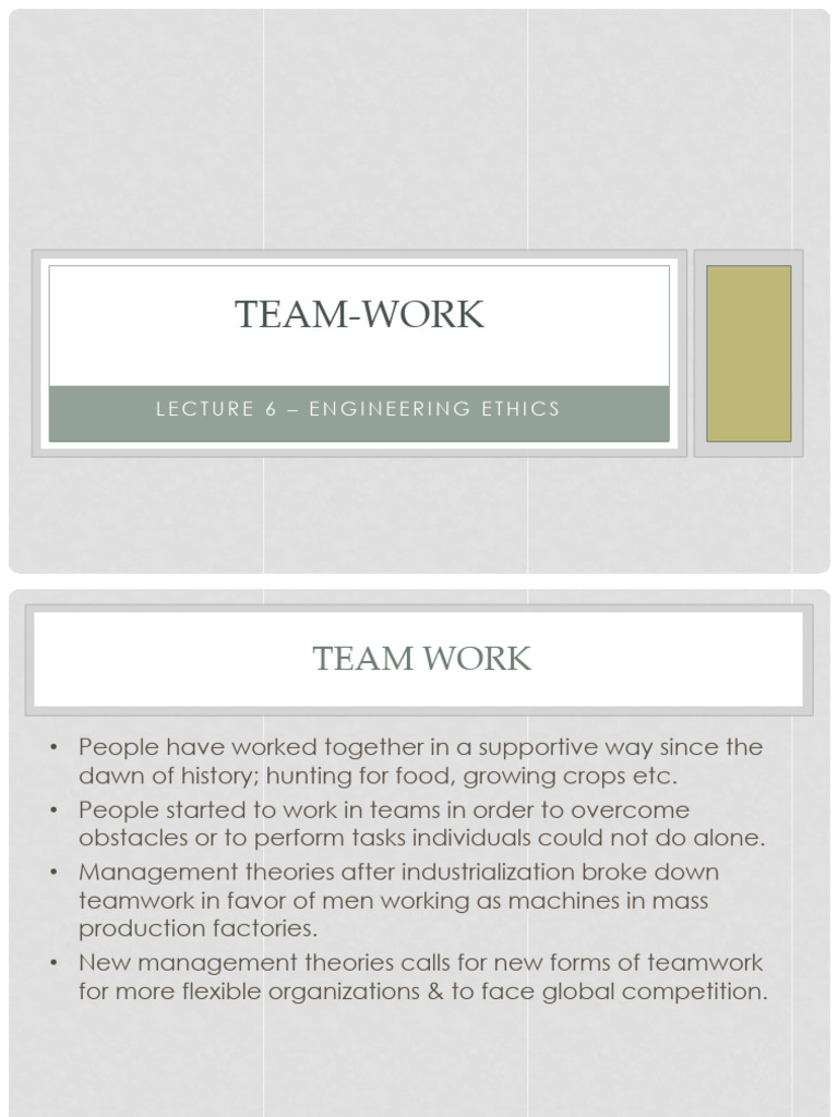 GNE 303 Lecture 6 Teamwork | PDF | Mediation | Consensus Decision Making