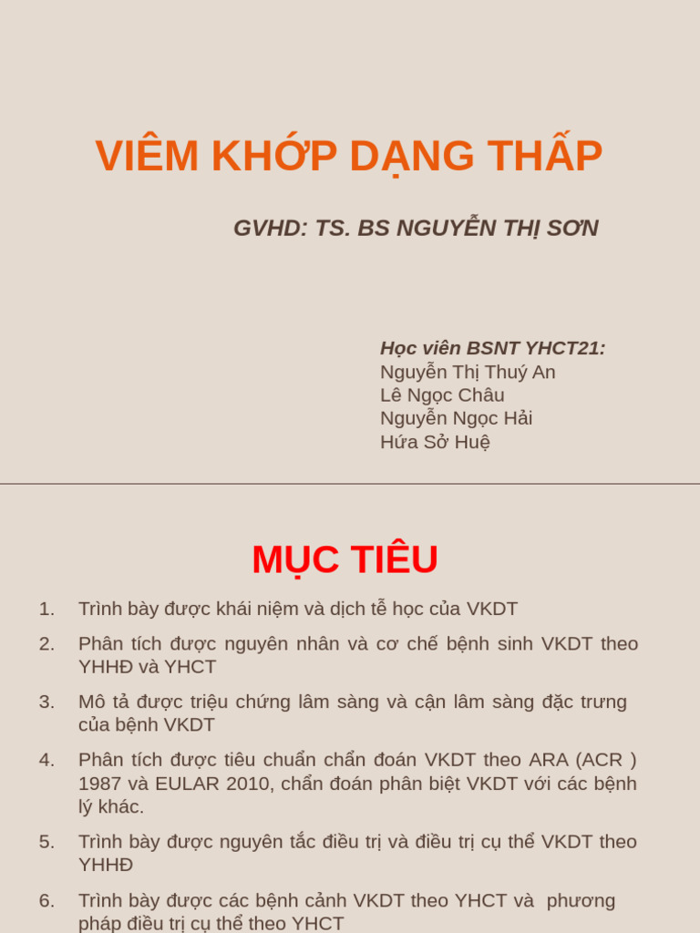 Viem Khop Dang Thap 2023 Theme (1) | PDF