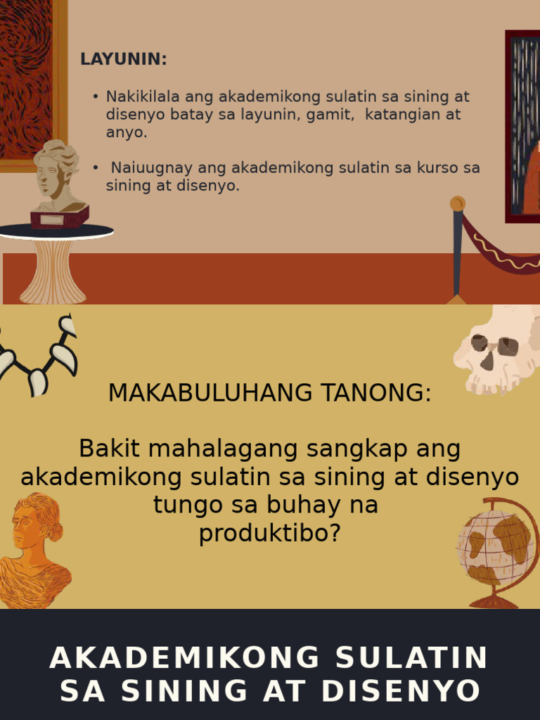 Akademikong Sulatin Sa Sining at Disenyo | PDF