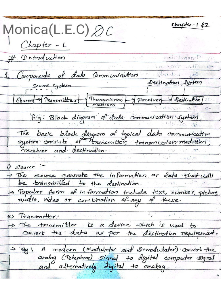 data communication notes | PDF