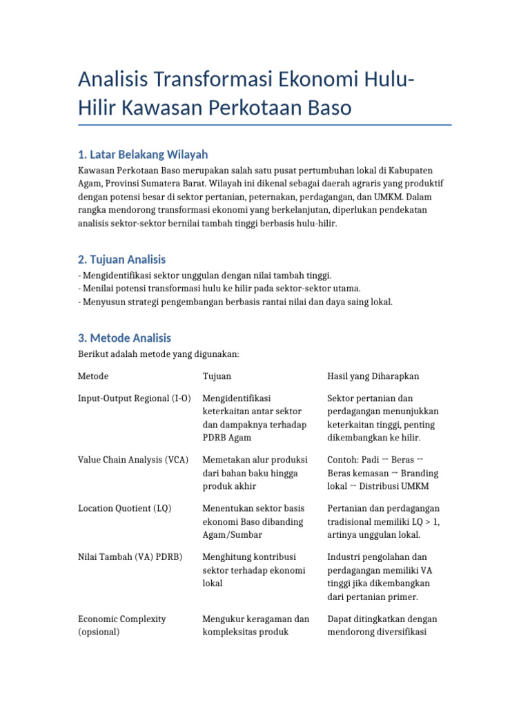 Transformasi Ekonomi Baso | PDF
