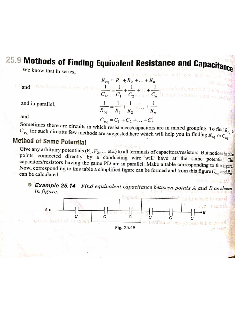 Equivalent Resistance and Capacitance | PDF