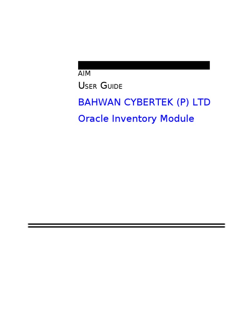 Oracle Inventory User Guide | PDF | Inventory | Receipt