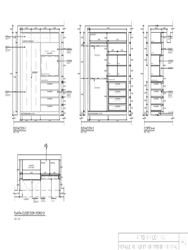 Planos Closet Duplex 901 | PDF