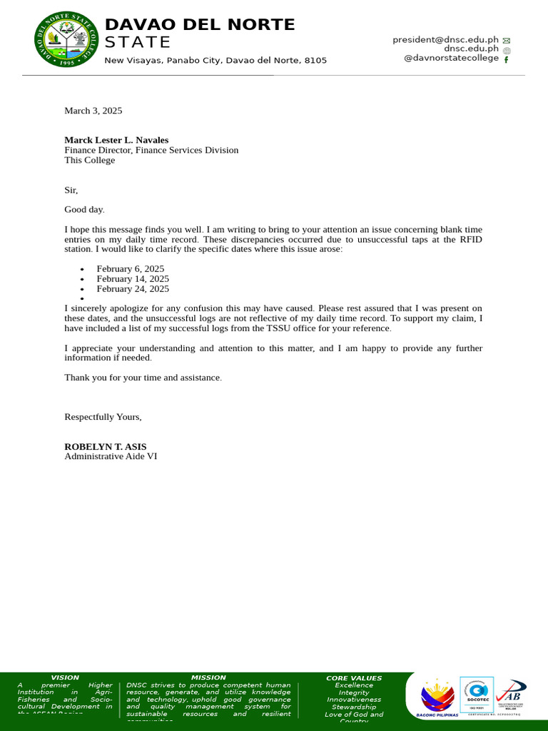 Time Record Discrepancy Notification | PDF
