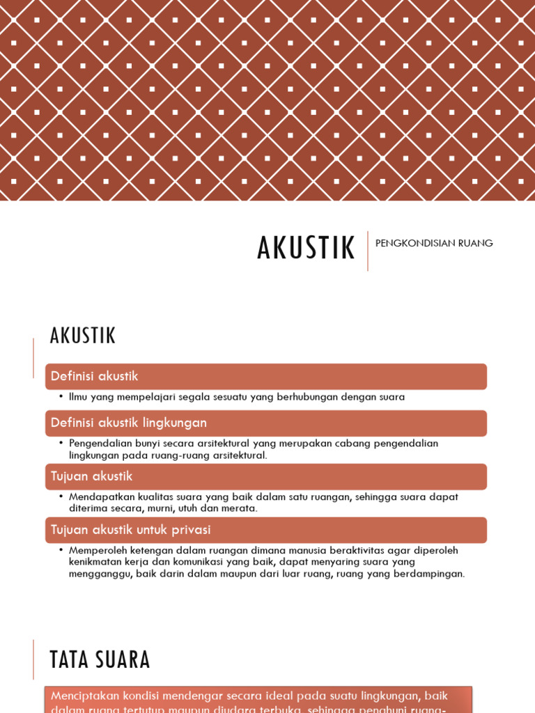 Materi 5 Akustik Bangunan Dan Lingkungan | PDF