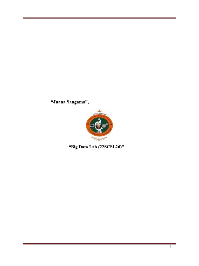 Bda Lab Manual 2024 | PDF | Map Reduce | Apache Hadoop