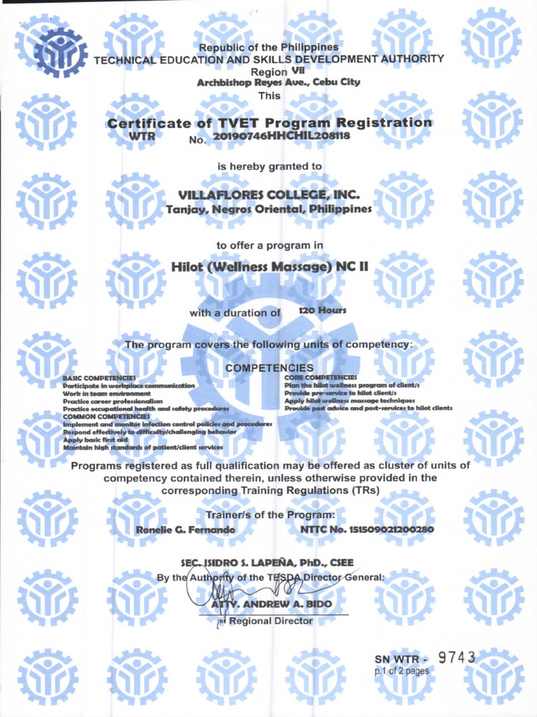 CTPR Hilot (Wellness Massage) NC II 2 | PDF