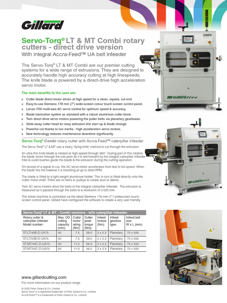 Servo-Torq LT MT Combi DD Datasheet | PDF | Programmable Logic Controller | Extrusion