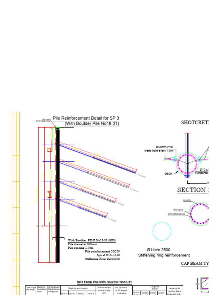 A Drawing For SP2 From Pile No.18-31-Layout2 | PDF | Deep Foundation ...