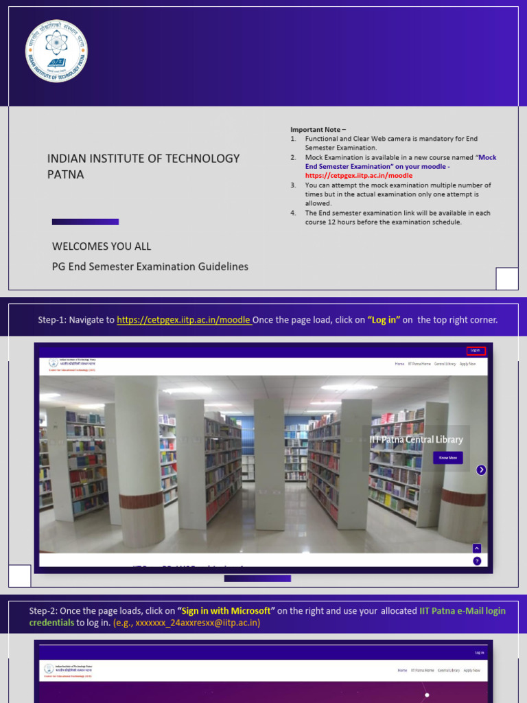 PG Exam Guidelines and Mock Access | PDF